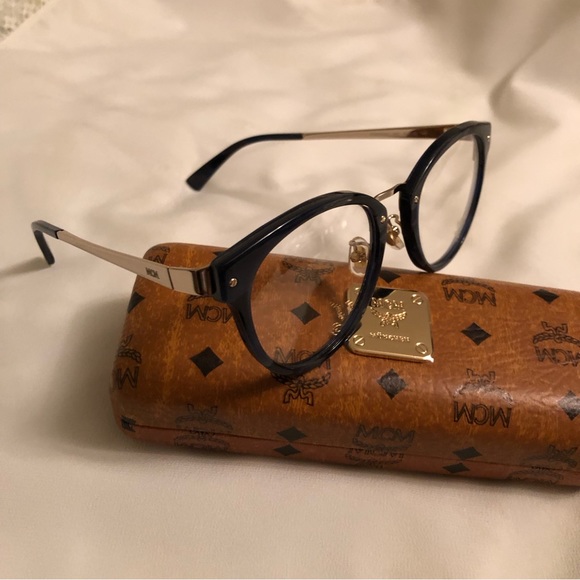 MCM | Accessories | Mcm Black Plastic With Gold Metal Ophthalmic Frame ...